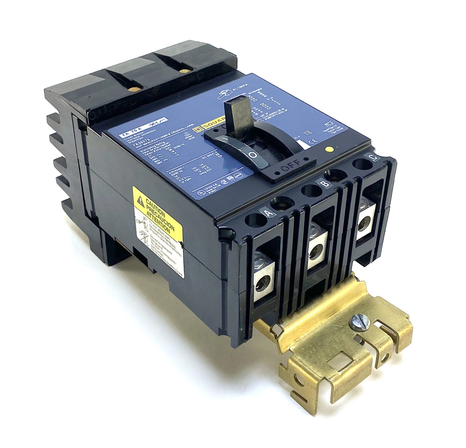 SQUARE D FA36070 3POLE 70AMP 600VAC I-LINE CIRCUIT BREAKER