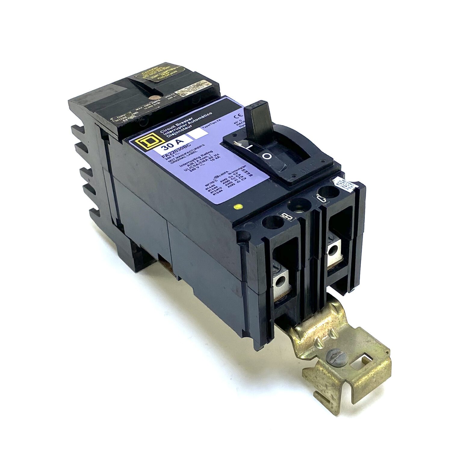 Square D FA22030BC 2P 30A 240V I-Line Circuit Breaker (B/C Phase)