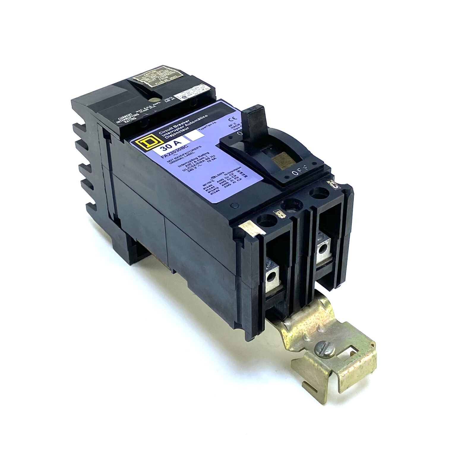 Square D FA22030BC 2P 30A 240V I-Line Circuit Breaker B/C Phase