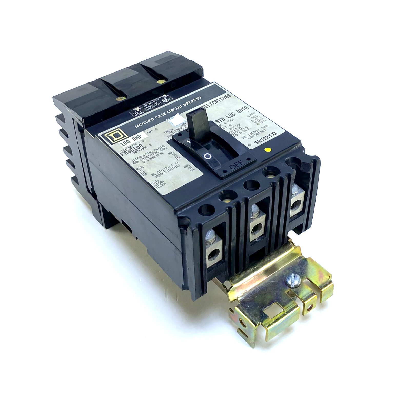Square D FA36100 3Pole 100A 600Vac I-Line Circuit Breaker (CHIP)