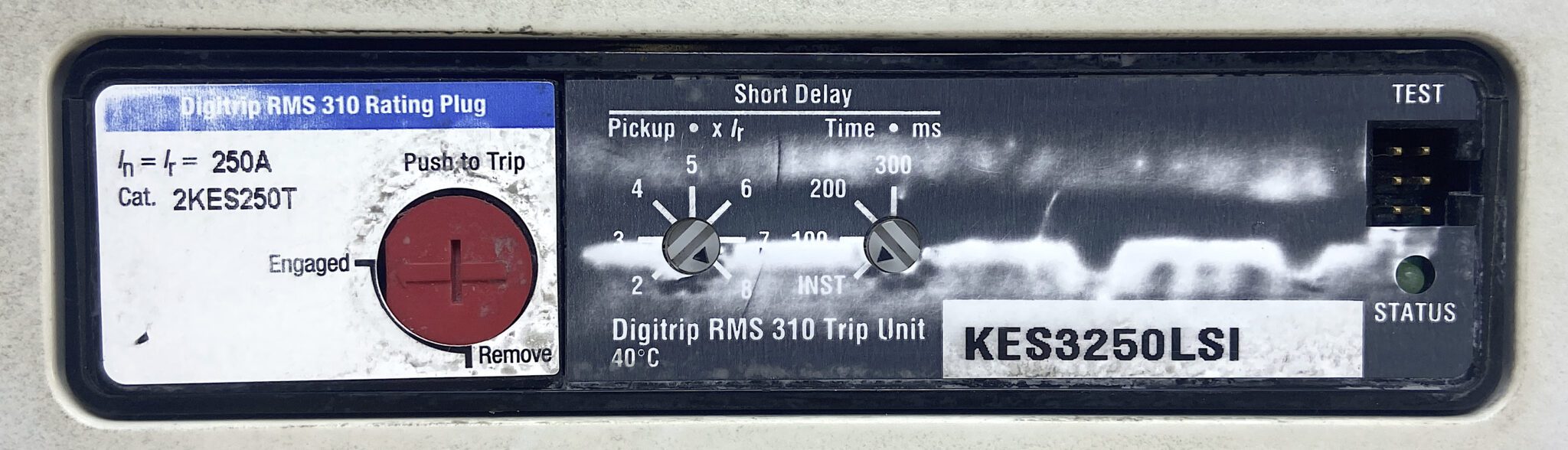 Eaton HKD3400F 3Pole 400A 600Vac Breaker w/LSI Trip & Rating Plug