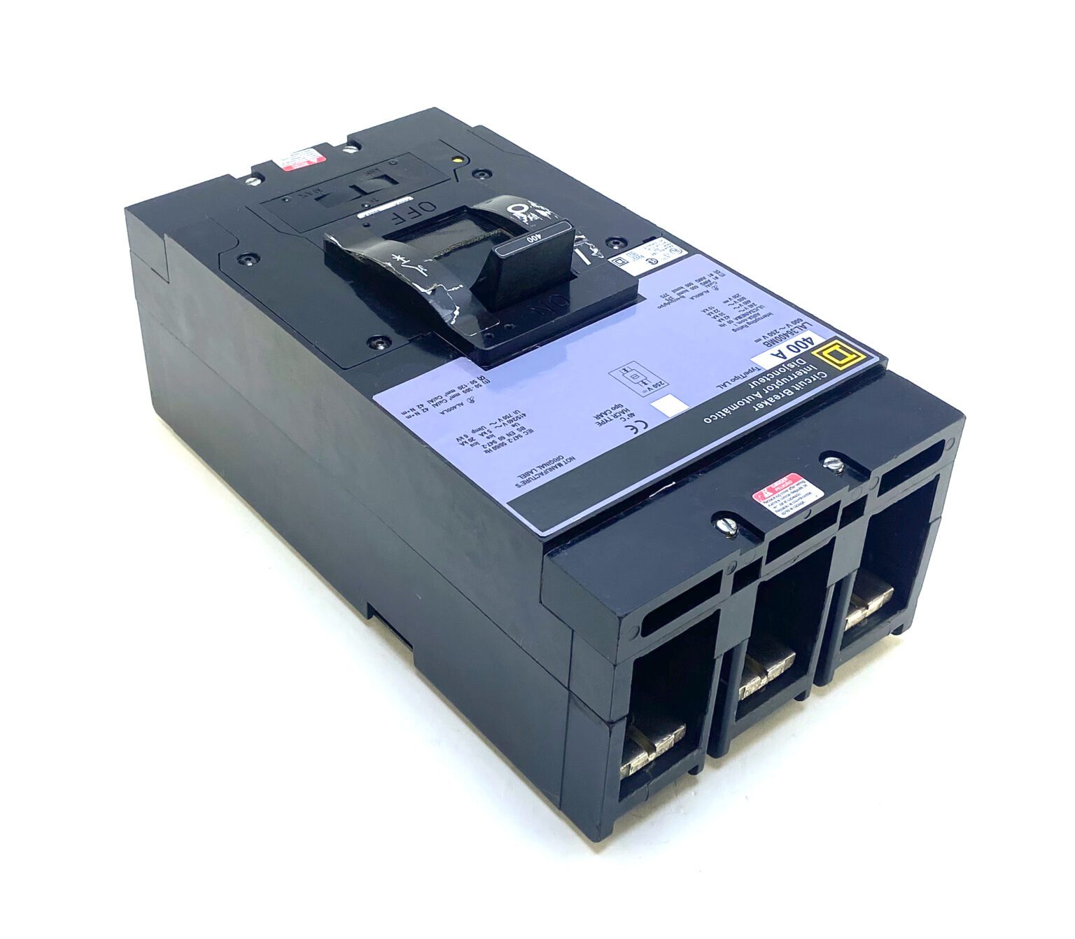 Square D LAL36400MB 3 Pole 400 Amp 600 Vac Circuit Breaker