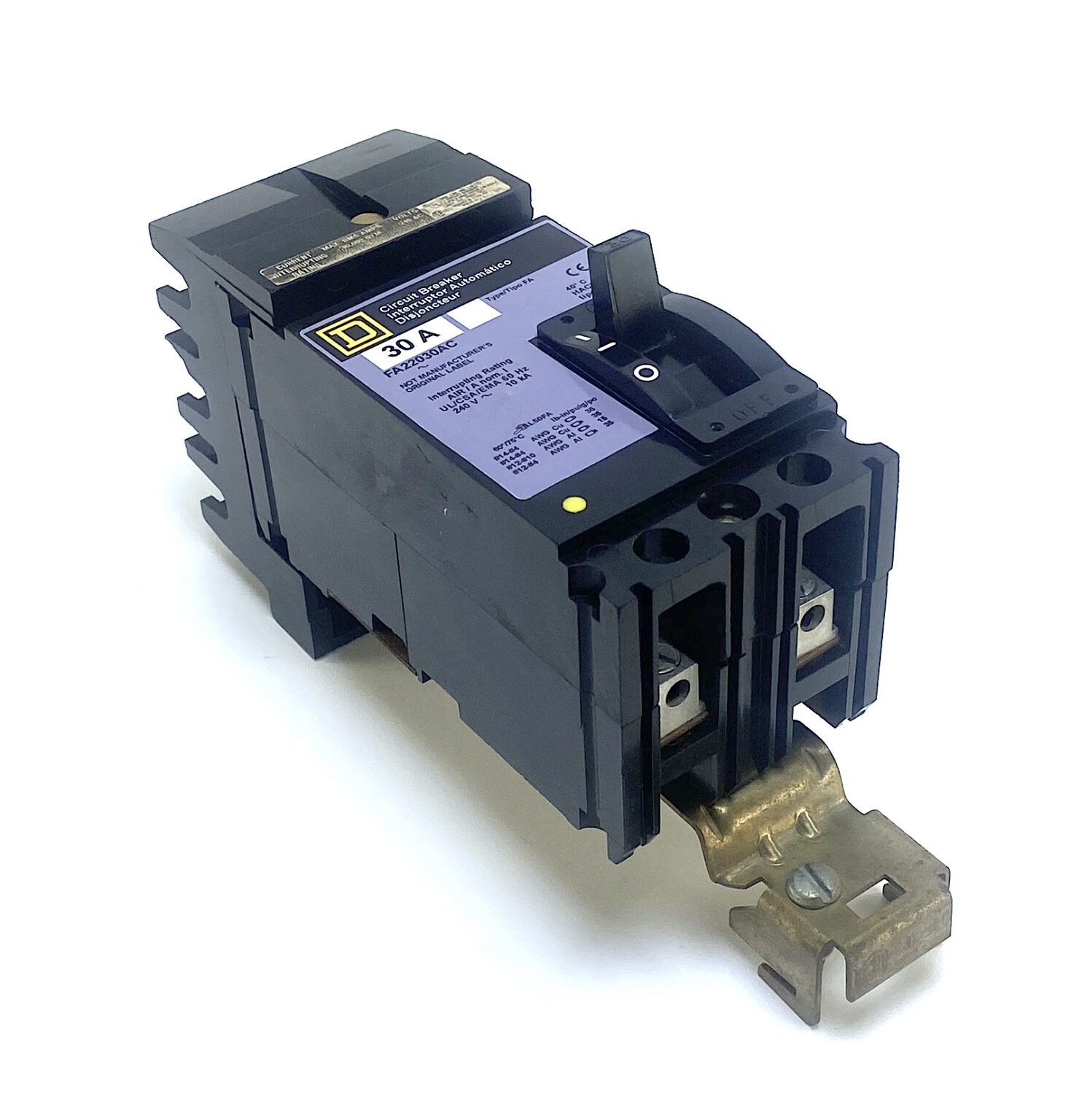 Square D FA22030AC 2Pole 30A 240Vac I-Line Circuit Breaker (CHIP)