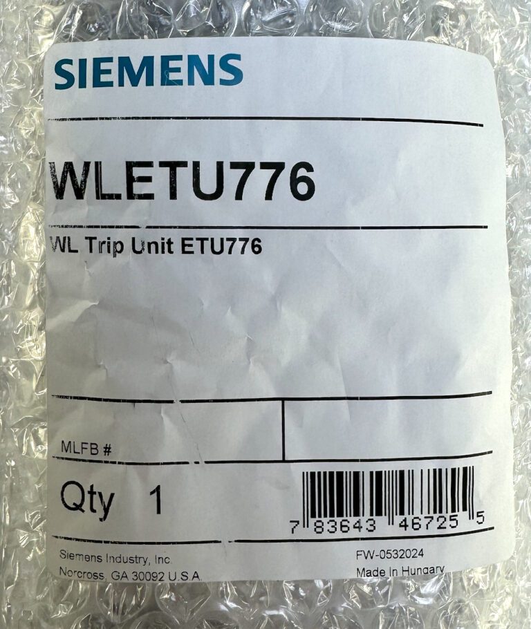 Siemens WLETU776 WL Trip Unit ETU776 (FACTORY NEW)