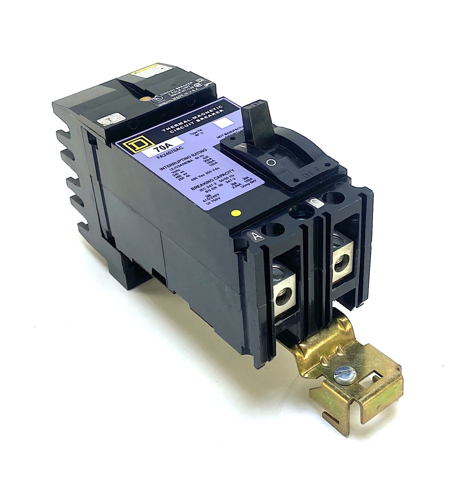 Square D FA24070AC 2 Pole 70 Amp 480 Vac I-Line Circuit Breaker