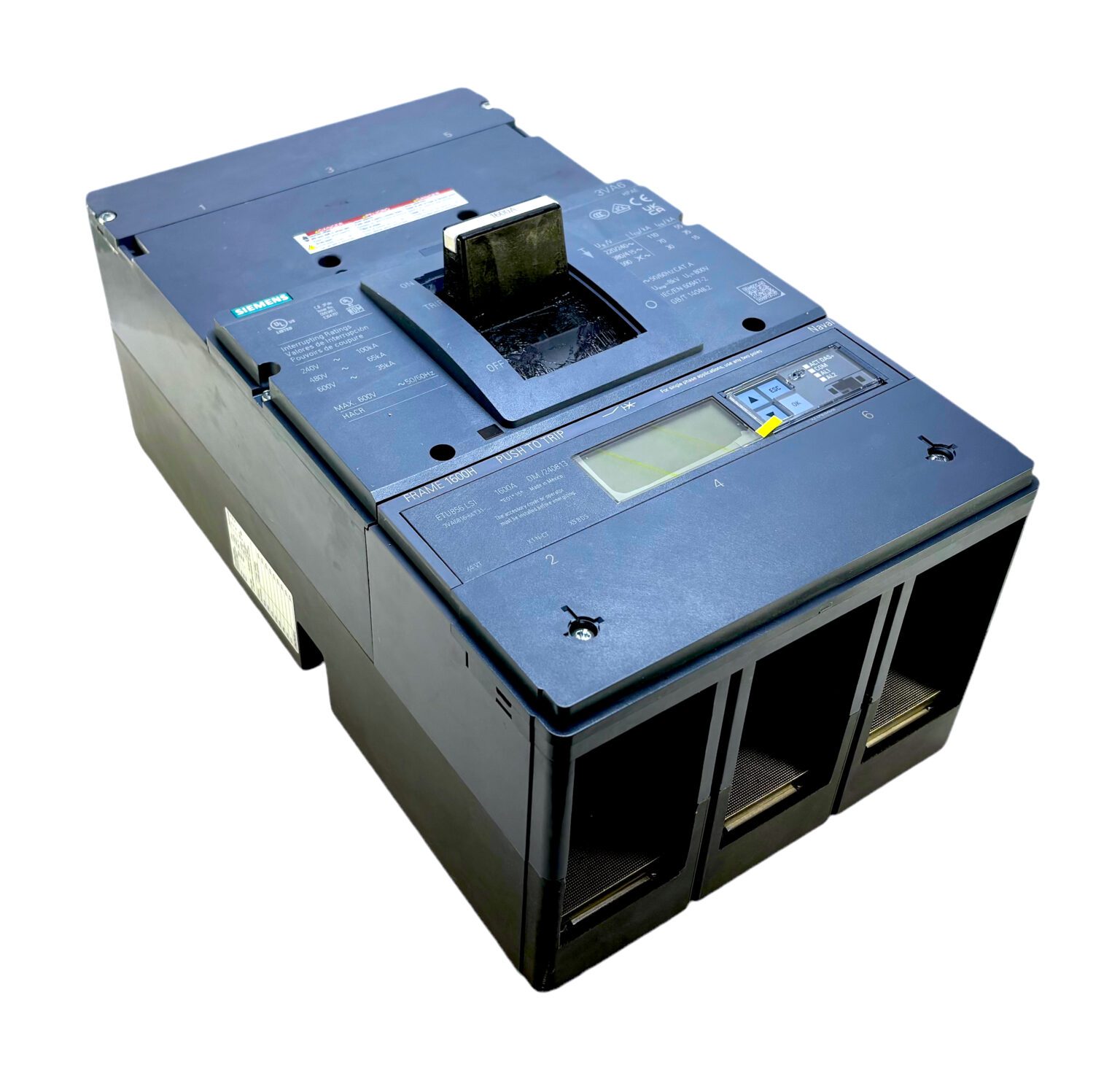 Siemens 3VA6816-6KT31-0AA0 3P 1600A 600V LSI Breaker (FactoryNew)