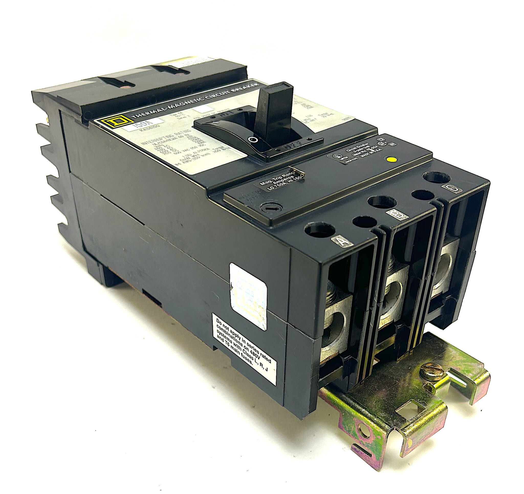 Square D KC34150 3 Pole 150 Amp 480 Vac I-Line Circuit Breaker