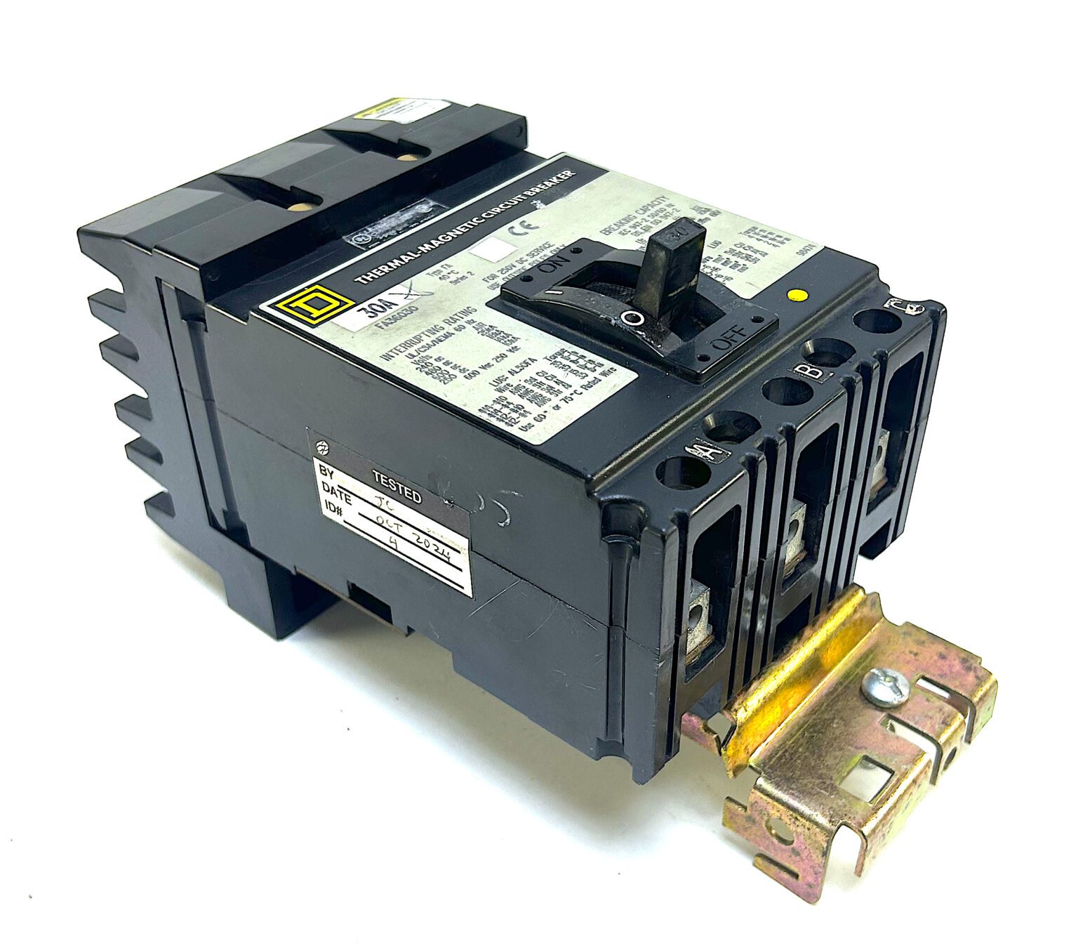 Square D FA36030 3 Pole 30 Amp 600V I-Line Breaker w/TEST REPORT