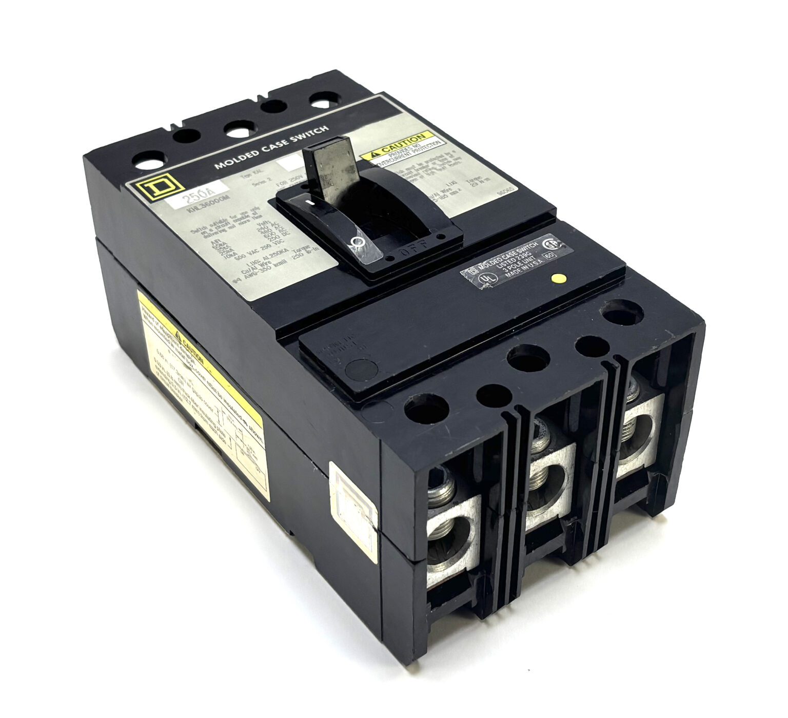 Square D KHL3600M 3 Pole 250 Amp 600 Vac Circuit Breaker