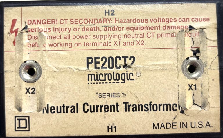 Square D PE20CT2 Micrologic Series 3 Neutral Current Transformer