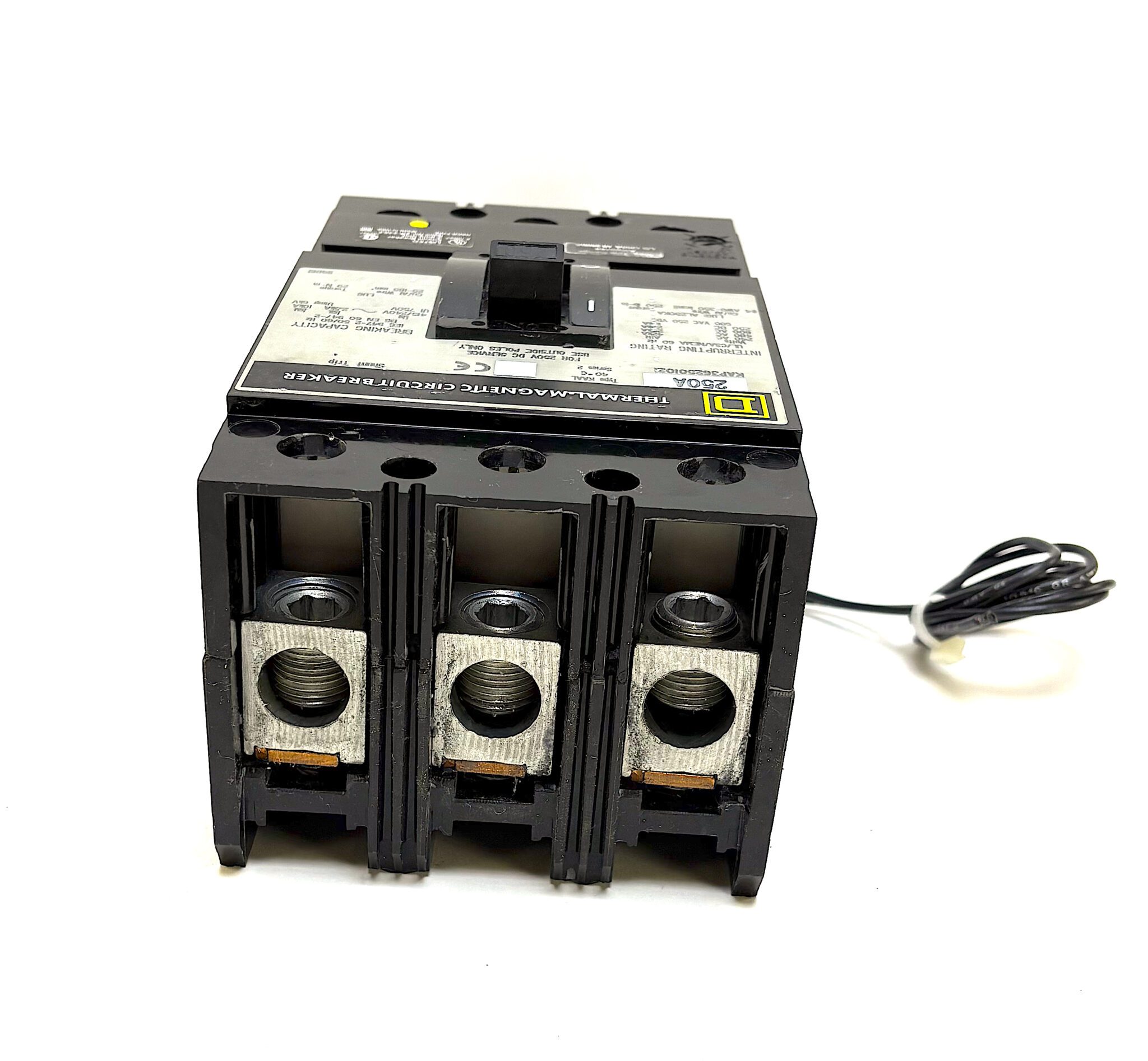 Square D KAP362501021 3 Pole 250 Amp 600 Vac Breaker W/Shunt Trip ...