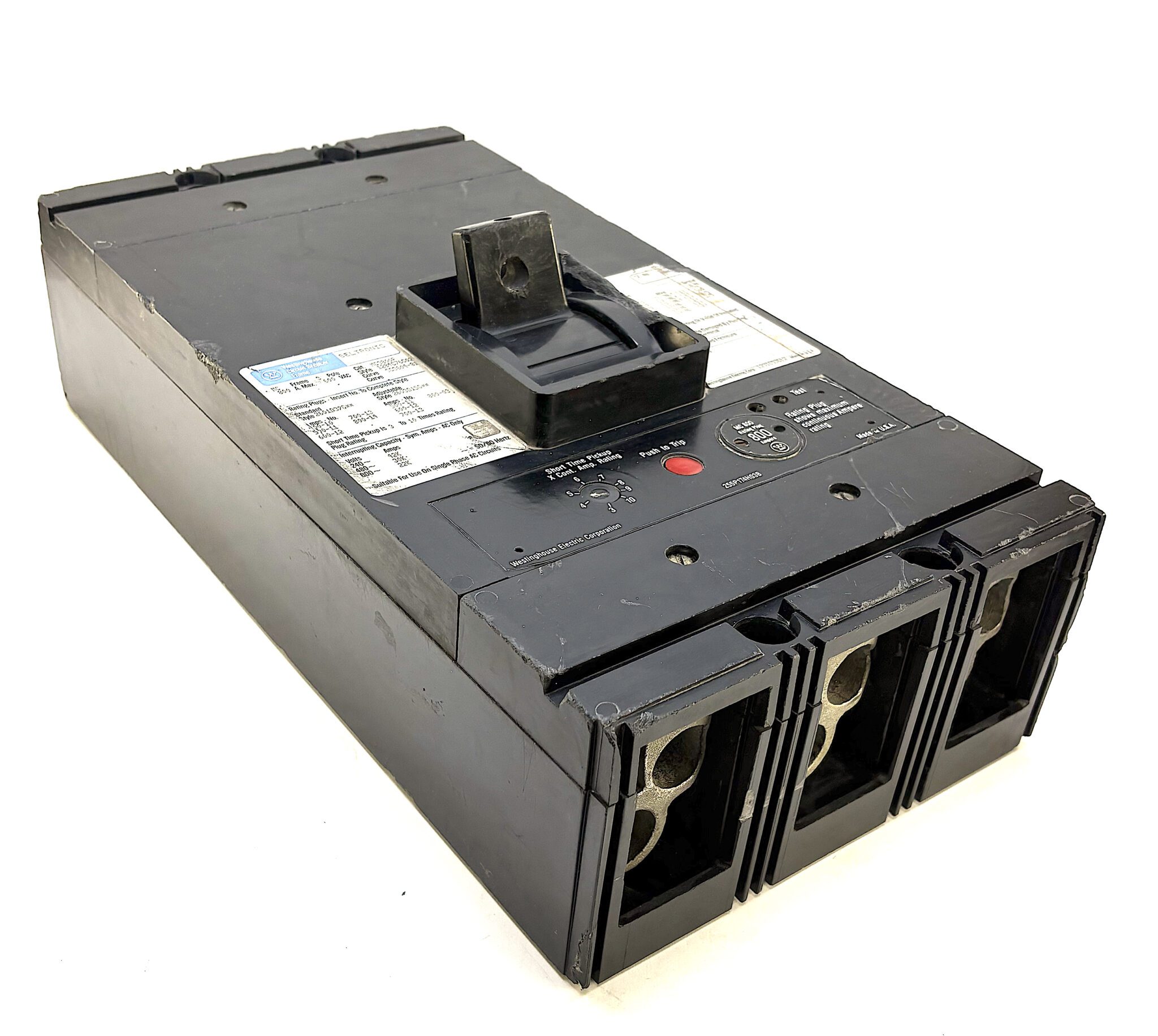 Westinghouse MC3800F 3P 800A 600V Breaker w/ 800A Plug (CHIP ...