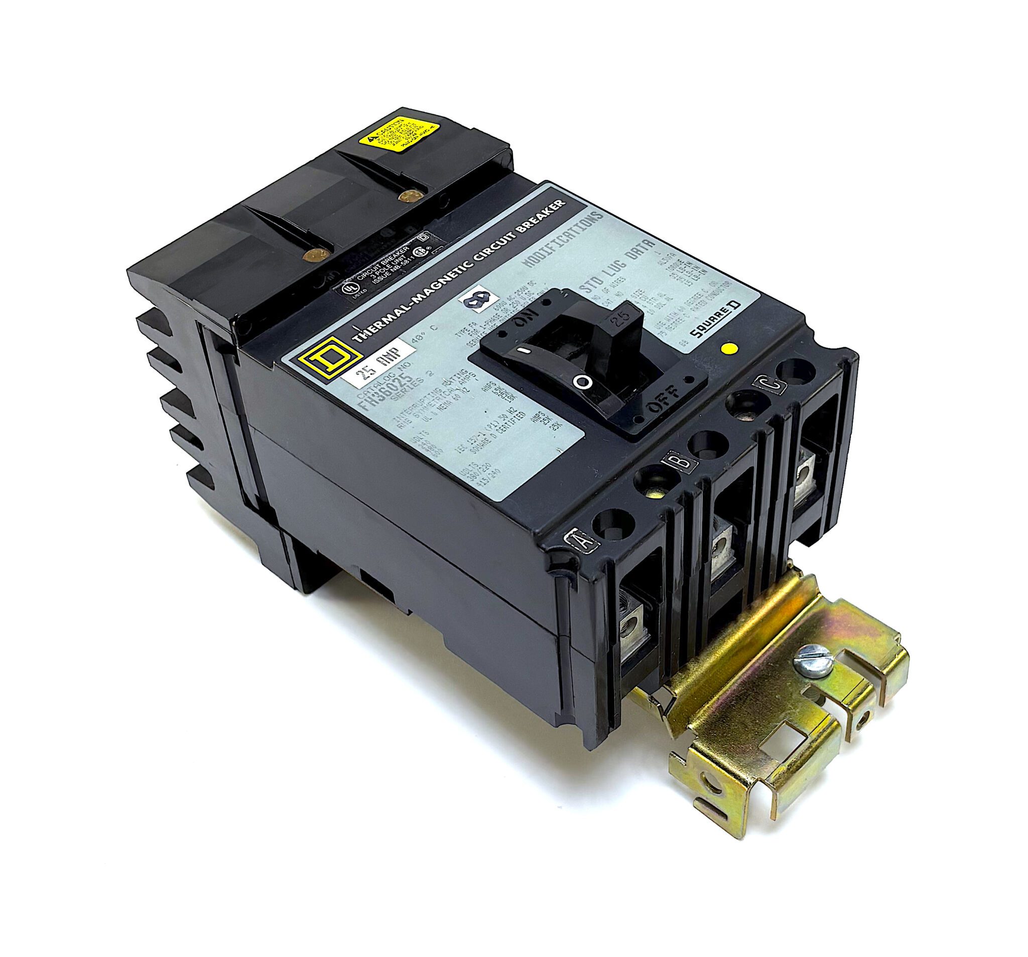 Square D FH36025 3 Pole 25 Amp 600V I-Line Breaker w/TEST REPORT