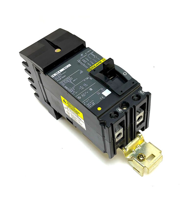 Square D FA26100AC 2 Pole 100A 600VAC I-Line Breaker (A/C Phases)