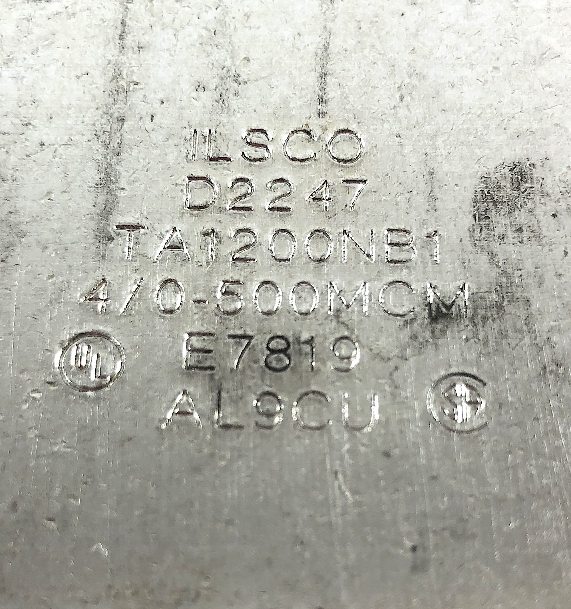 ILSCO AL9CU Lug 4/0-500MCM (K5) | Electrical Power and Control Consultants