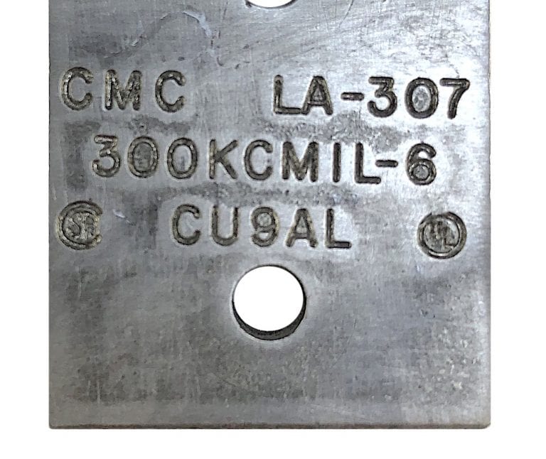 CMC LA-307 300KCMIL-6 CU9AL Lugs (Set of 3) (K5) | Electrical Power and ...
