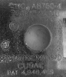 CMC CU9AL Lug 750KCMIL-1/0 (2) 250KCMIL-1/0 (K3) | Electrical Power and ...