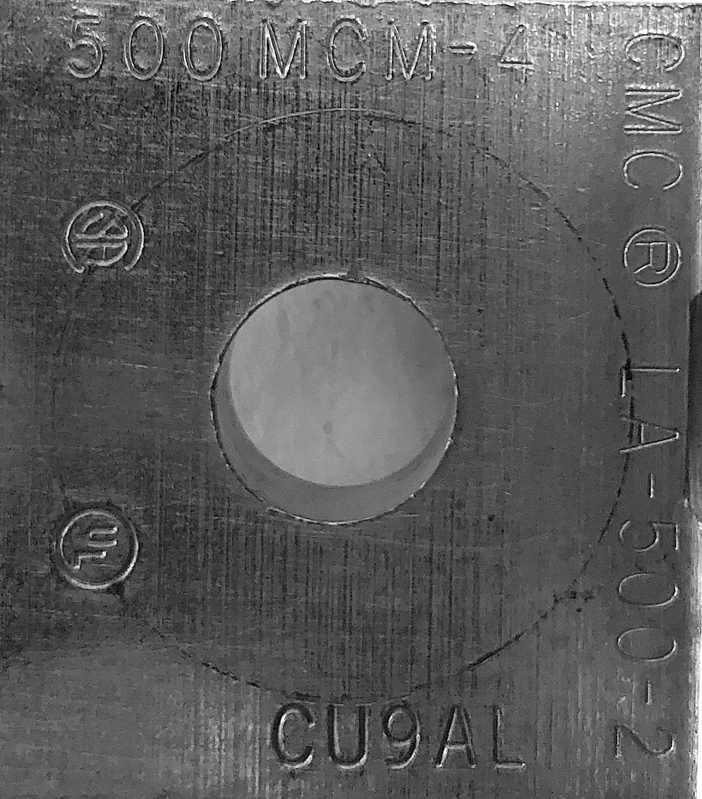 CMC LA-500-2 CU9AL 500 MCM-4 Lugs (Set of 2) (K2) | Electrical Power ...