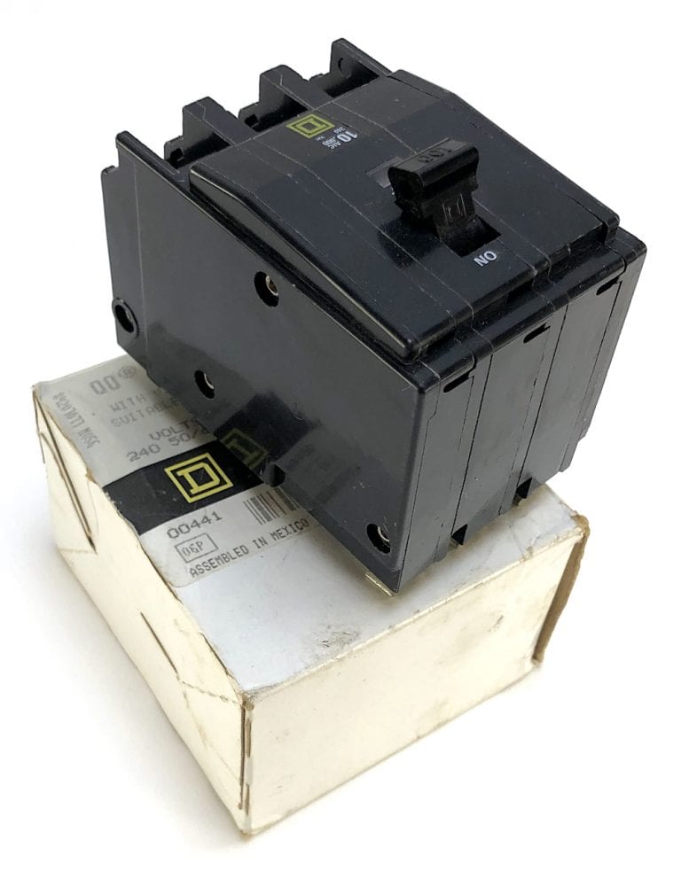 Square D QO3100 3 Pole 100 Amp 240 Vac Circuit Breaker