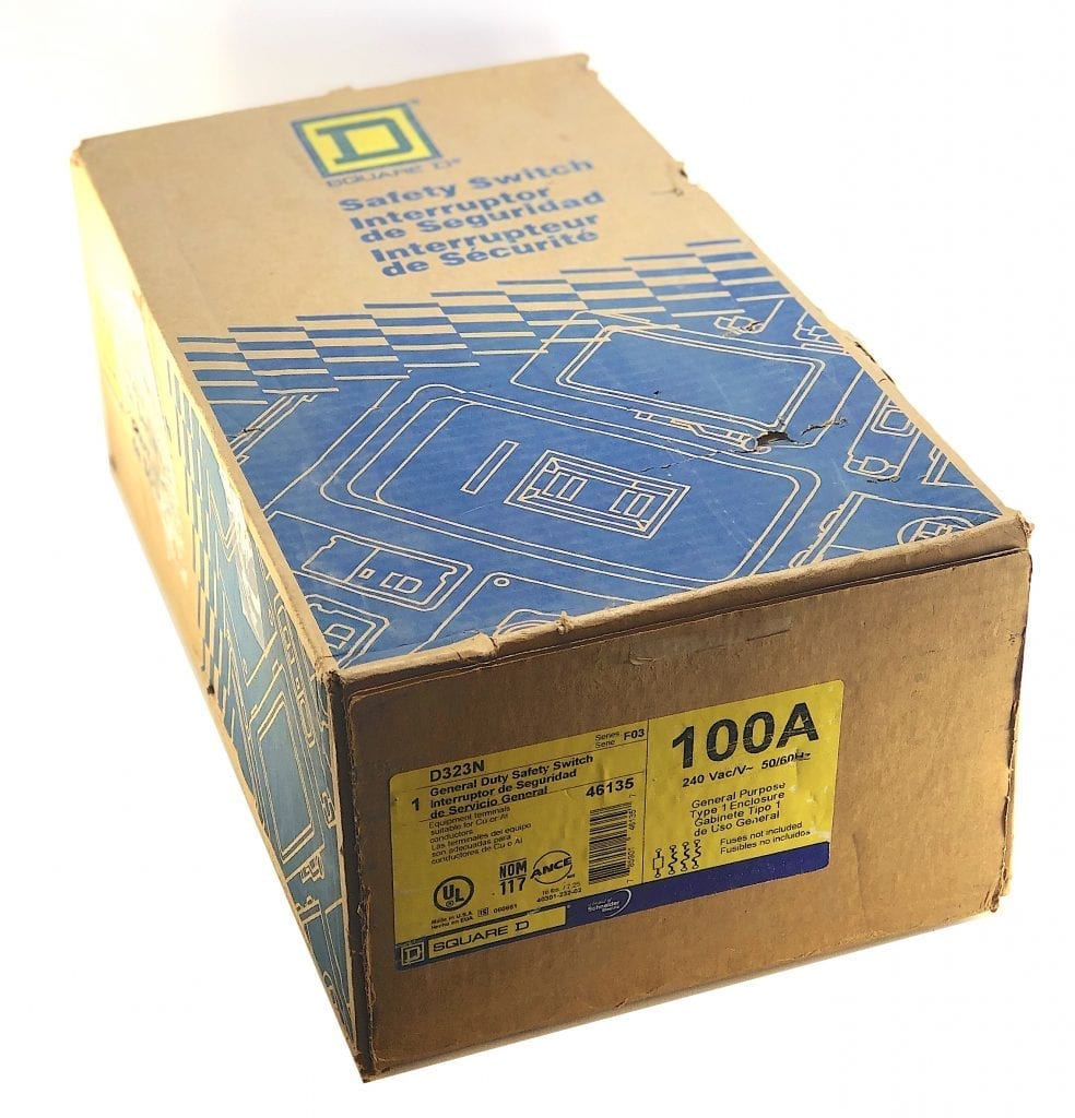 Square D 100 Amp 240 Vac Safety Switch (RK) | Electrical Power and ...