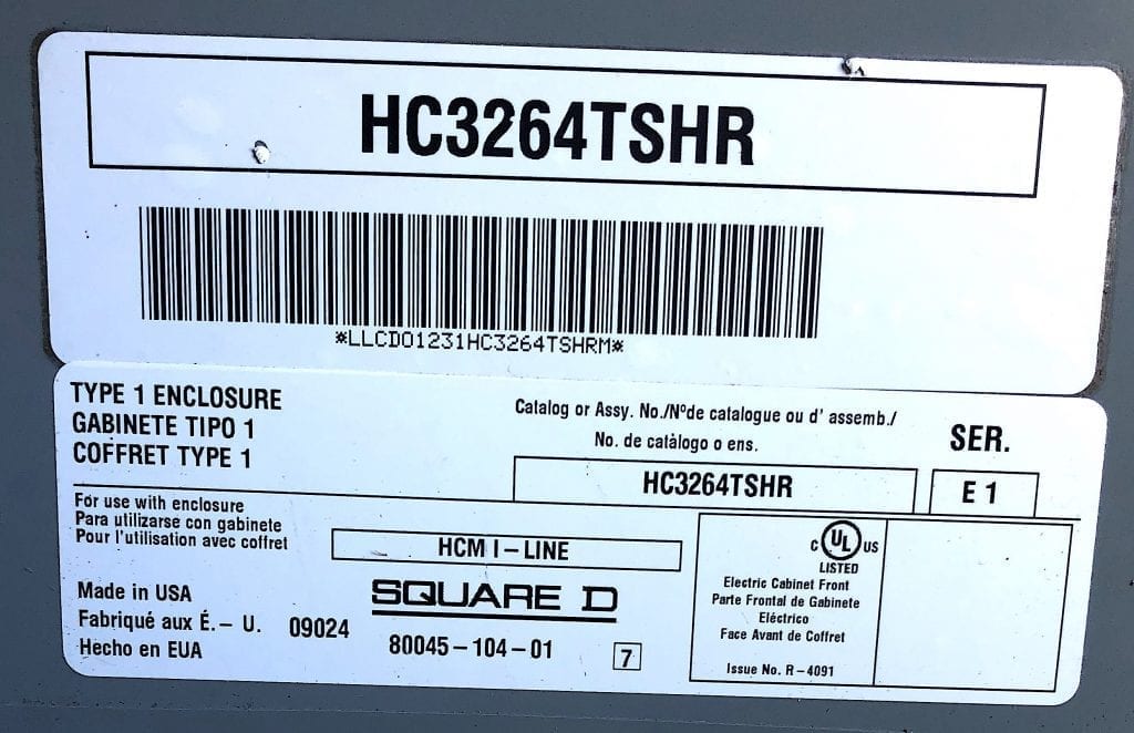 Square D HCM 3P4W 400 Amp 480Y/277 Vac I-Line Panel (NEW)