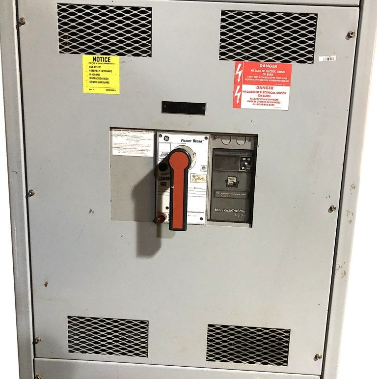 General Electric Enclosure w/TP1616TTR 1600A Breaker 1200A Rating Plug ...