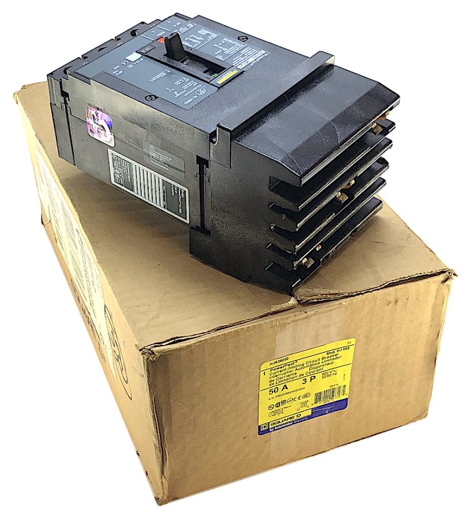 Square D HJA36050 3 Pole 50 Amp 600 Vac I-Line Circuit Breaker ...