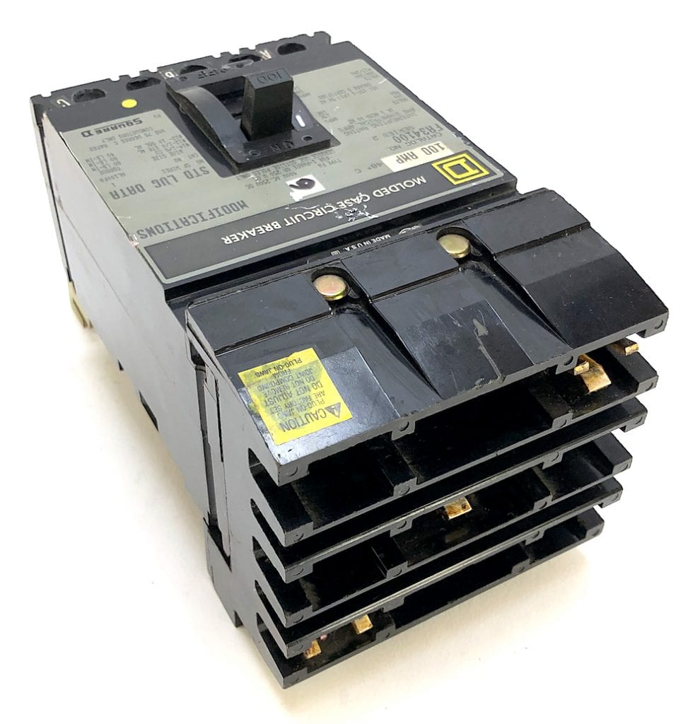 Square D FA34100 3 Pole 100 Amp 480 Vac Circuit Breaker (E1 ...