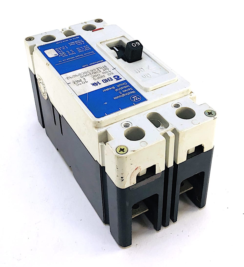 Westinghouse EHD2060 2 Pole 60 Amp 480 Vac Circuit Breaker (M4 ...