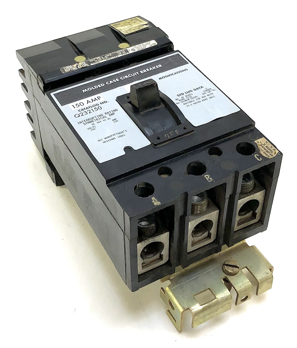 150 Amp 3-pole Type Qr Circuit Breaker With 2 Siemens W0202MB1150CU 150 ...
