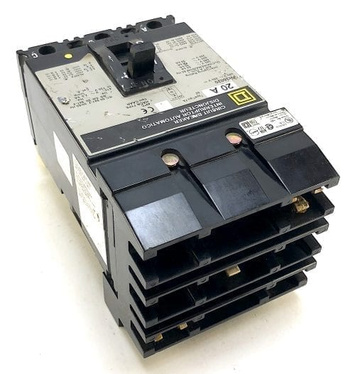 Square D FH36020 3 Pole 20 Amp 600 Vac Circuit Breaker (F5) | Electrical Power and Control ...