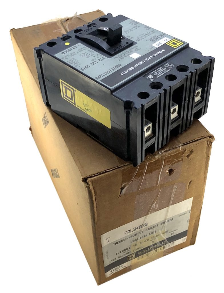 Square D FAL34020 3 Pole 20 Amp 480 Vac Circuit Breaker | Electrical ...