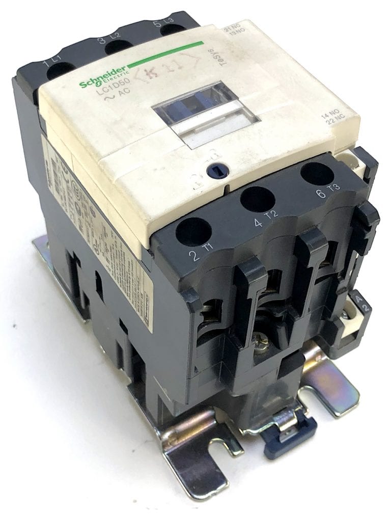 Schneider Electric LC1D50 600 Vac Din Rail Mount Contactor w/24 Vac ...