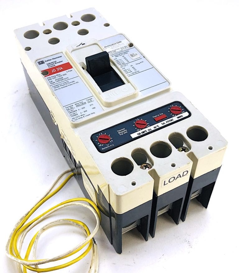 Cutler Hammer JD3250F 3 Pole 250 Amp 600 Vac Breaker 150A Trip + Shunt ...