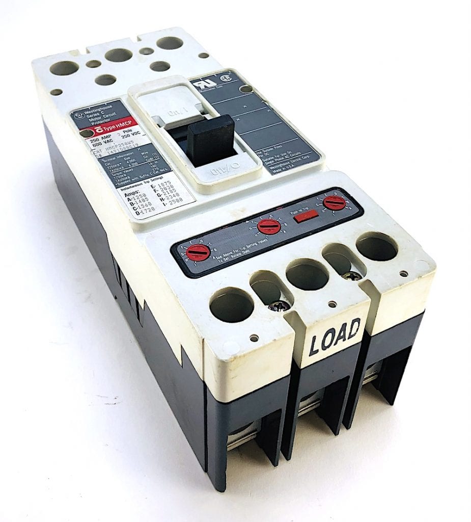 Westinghouse HMCP250W5 3 Pole 250 Amp 600 Vac Circuit Breaker ...