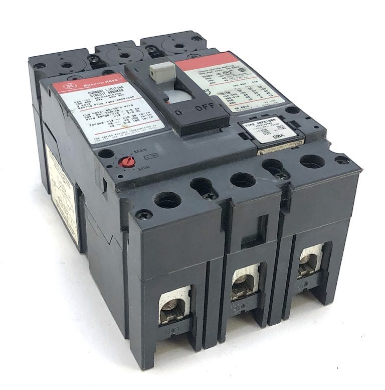 General Electric SELA36AT0100 3 Pole 100A 600V Breaker w/90A Plug ...