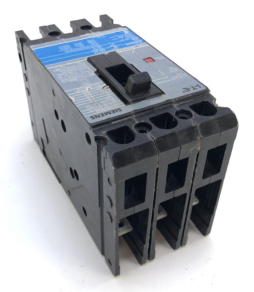 ITE Siemens ED63B060 3 Pole 60 Amp 600 Vac Circuit Breaker (V4 ...