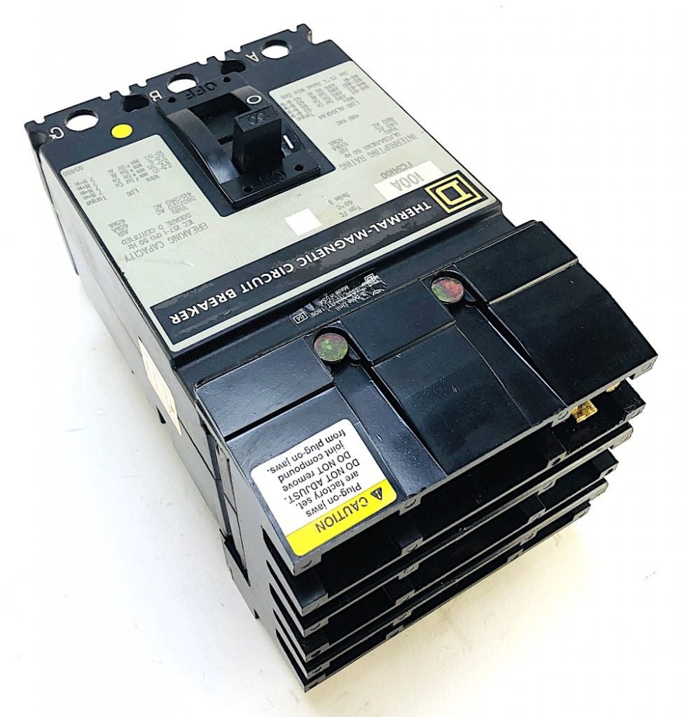 Square D FC34100 3 Pole 100 Amp 480 Vac Circuit Breaker (E4 ...