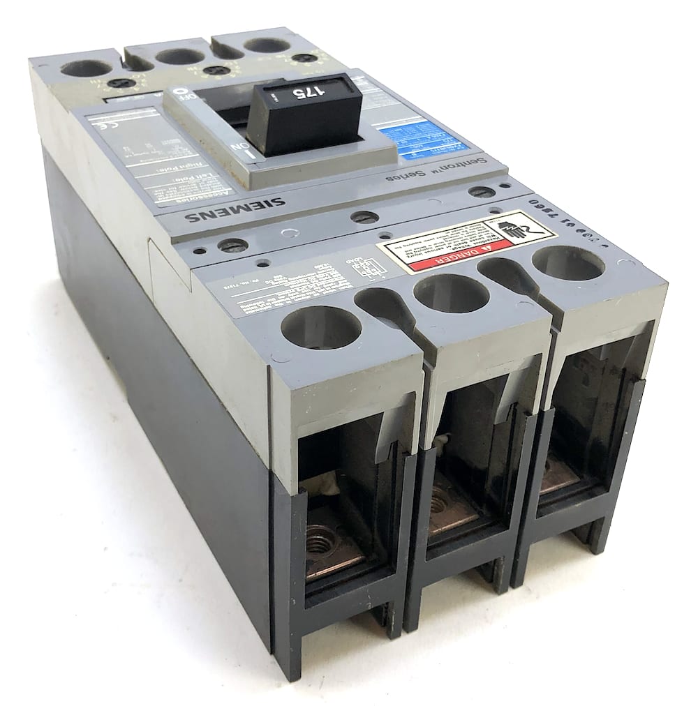Siemens FXD63B175 3 Pole 175 Amp 600 Vac Circuit Breaker w/175 Amp Trip ...