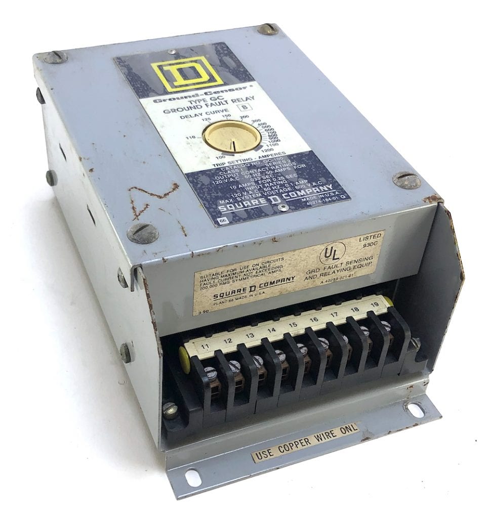 Square D GC-100 Class 1 Series 2 Delay Curve B Type GC Ground Fault ...