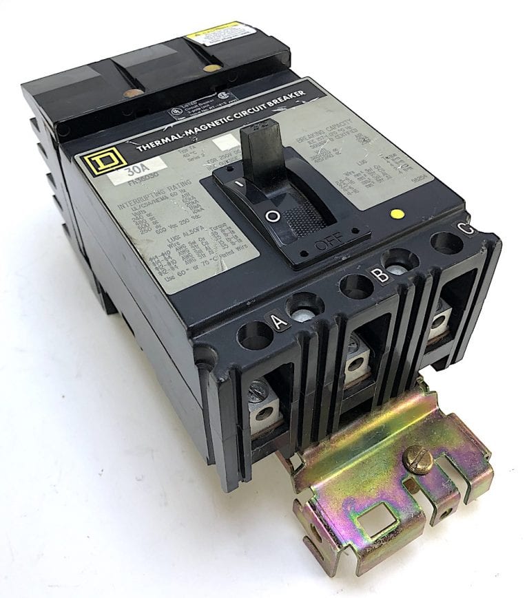 Square D FH36030 3 Pole 30 Amp 600 Vac Circuit Breaker (E4 ...